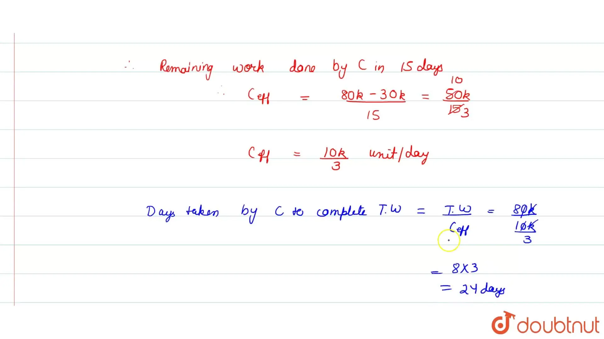 'A' can complete a work in 20 days while B is 25% more efficient than