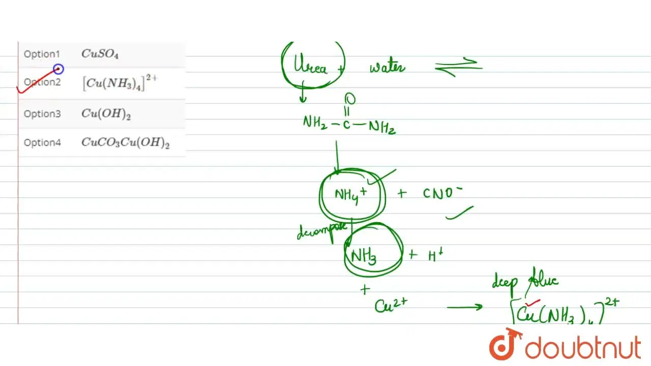 Urea reacts with water to form A which will decompose to form B. B whe