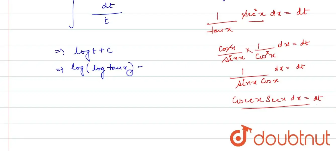 int(secx" cosec "x)/(log(tanx))dx