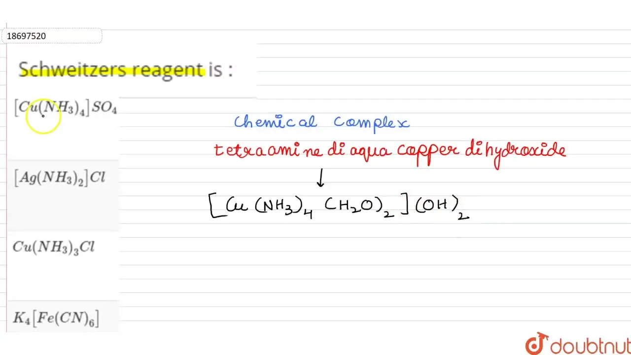 Schweitzers reagent is