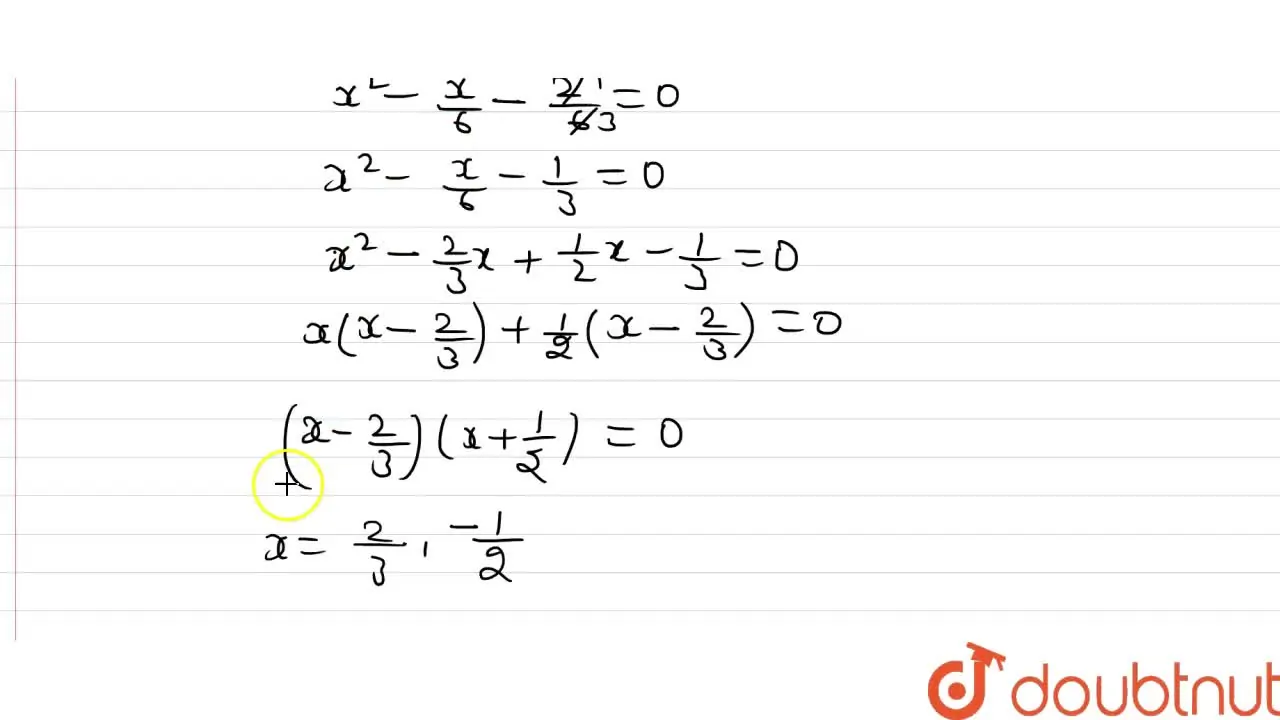 [Solved] 6x^(2)-x-2