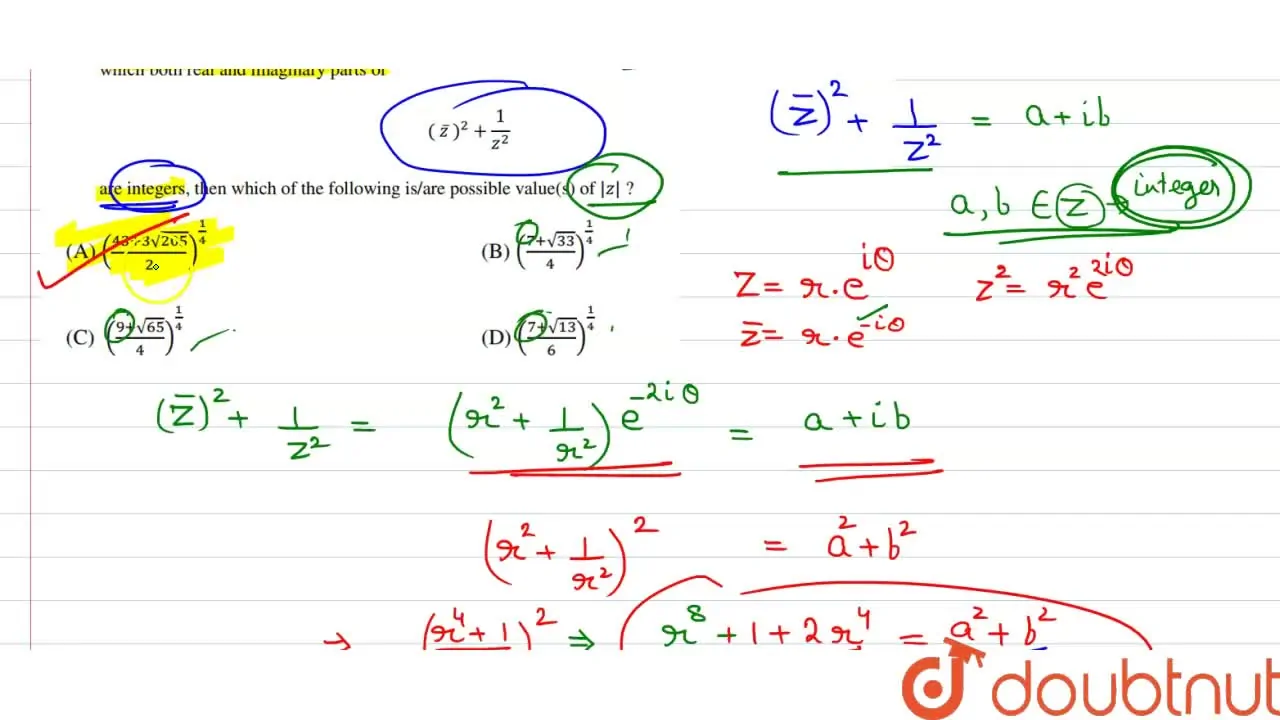 Let bar(z) denote the complex conjugate of a complex number ?. If ? is