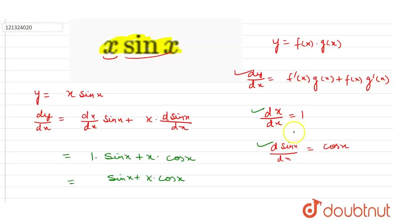 [Solved] x sin x