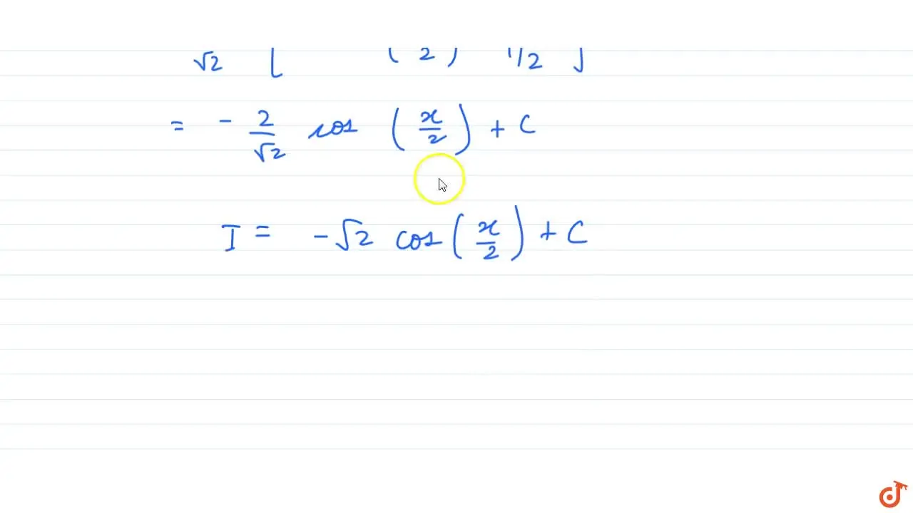 int[sin^2((9pi)/8+x/4)-sin^2((7pi)/8+x/4)]dx