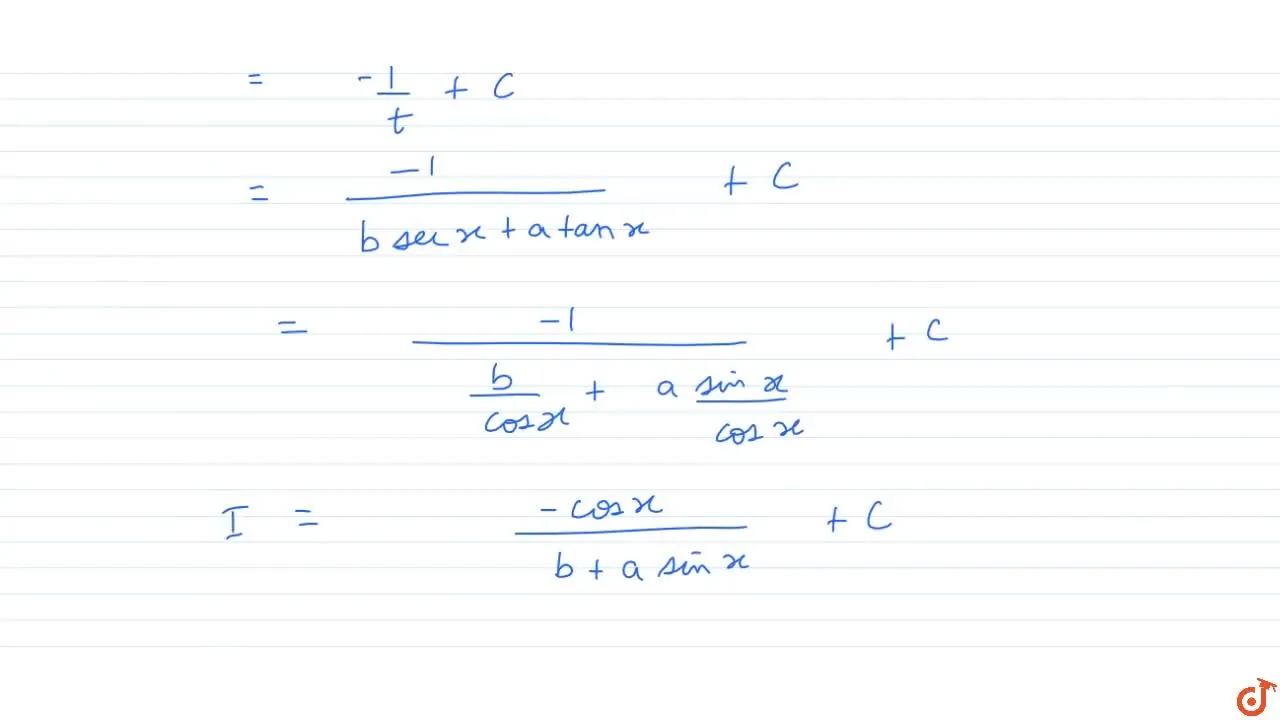 int(a+bsinx)/(b+asinx)^2 dx