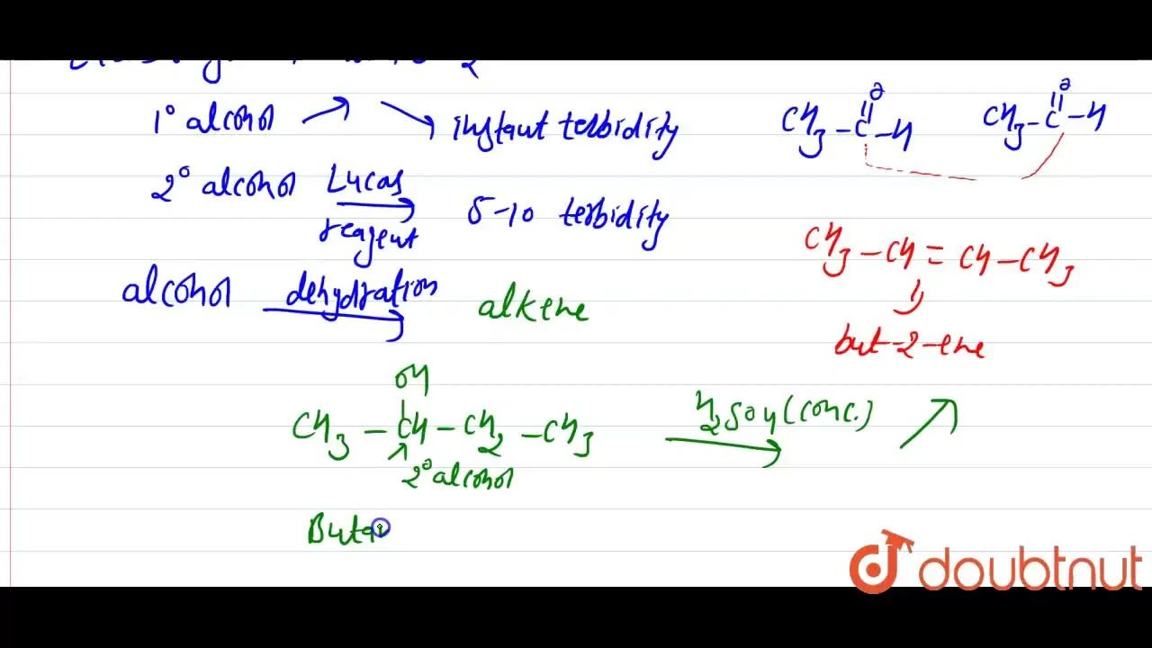 An alcohol of unknown structure gave a positive Lucas test in about fi