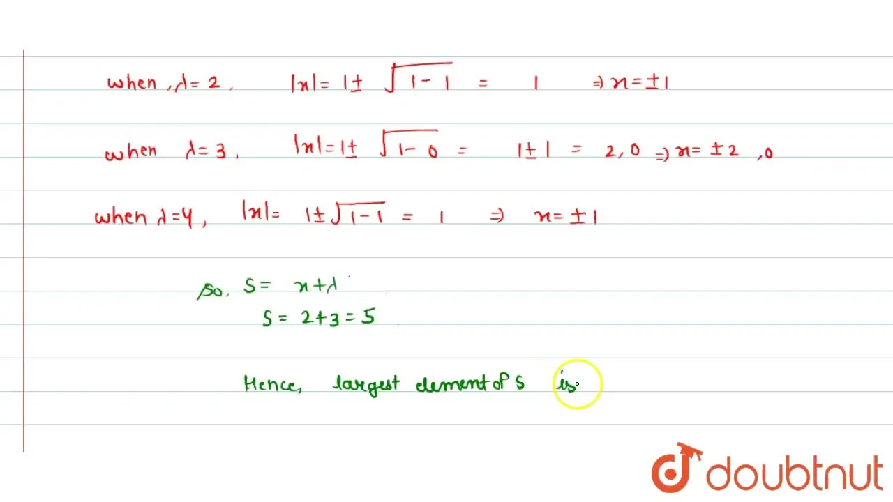 Let lambda in R and let the equation E be |x|^2-2|x|+|lambda-3|=0. The