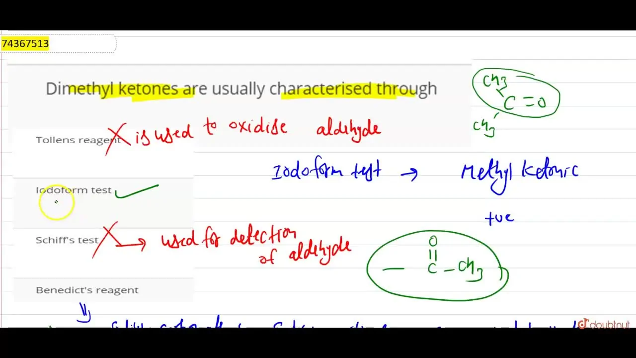 Dimethyl ketones are usually characterised through