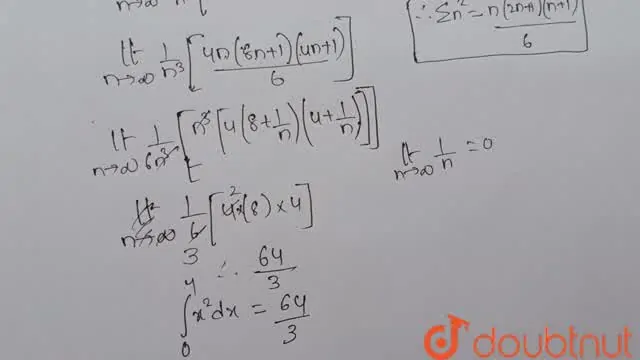[Telugu] Evaluate the integrals as limit of a sum. int(0)^(4) x^(2)d