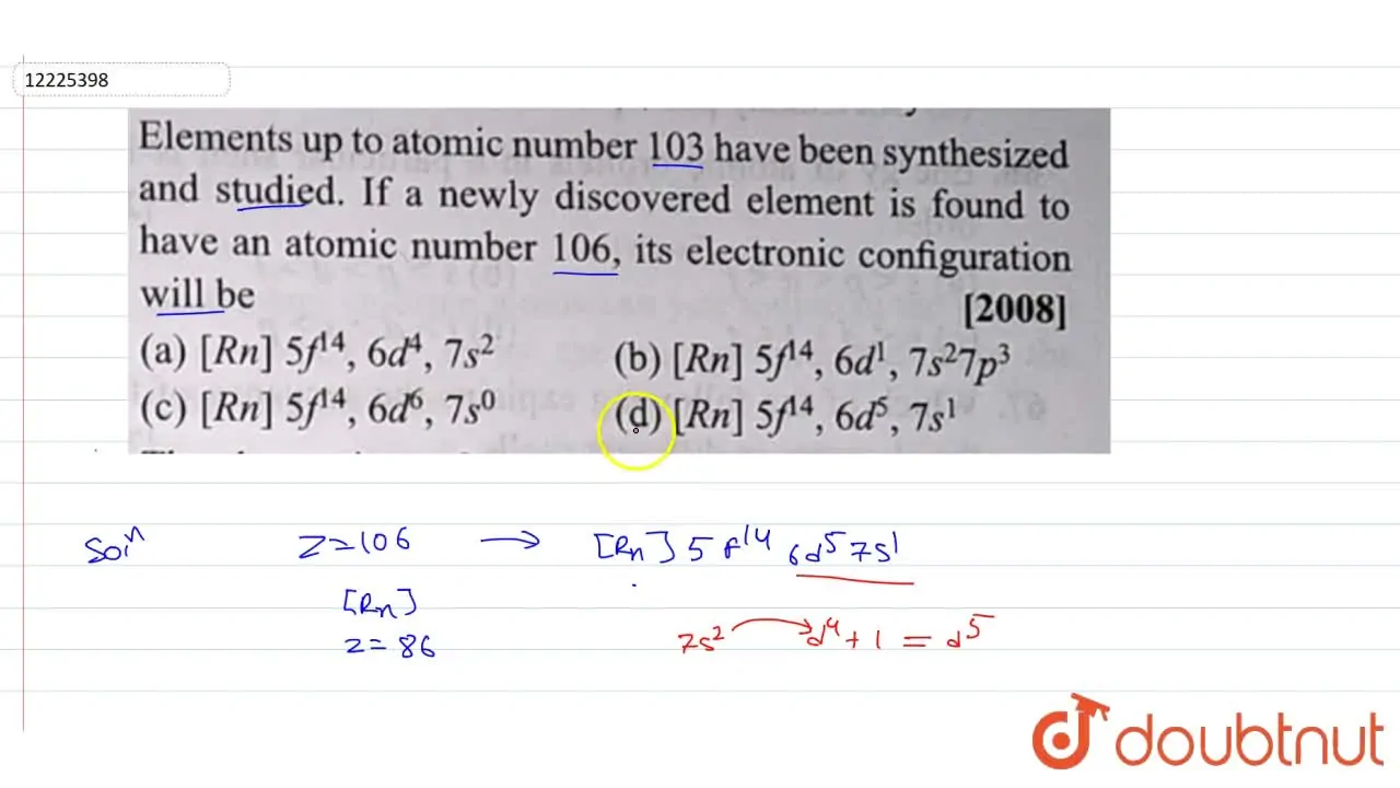 Elements up to atomic number 103 have been synthesized and studied. If