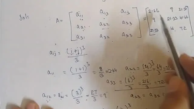 [Tamil] Construct a 3times3 matrix whose elements are given by a(ij)