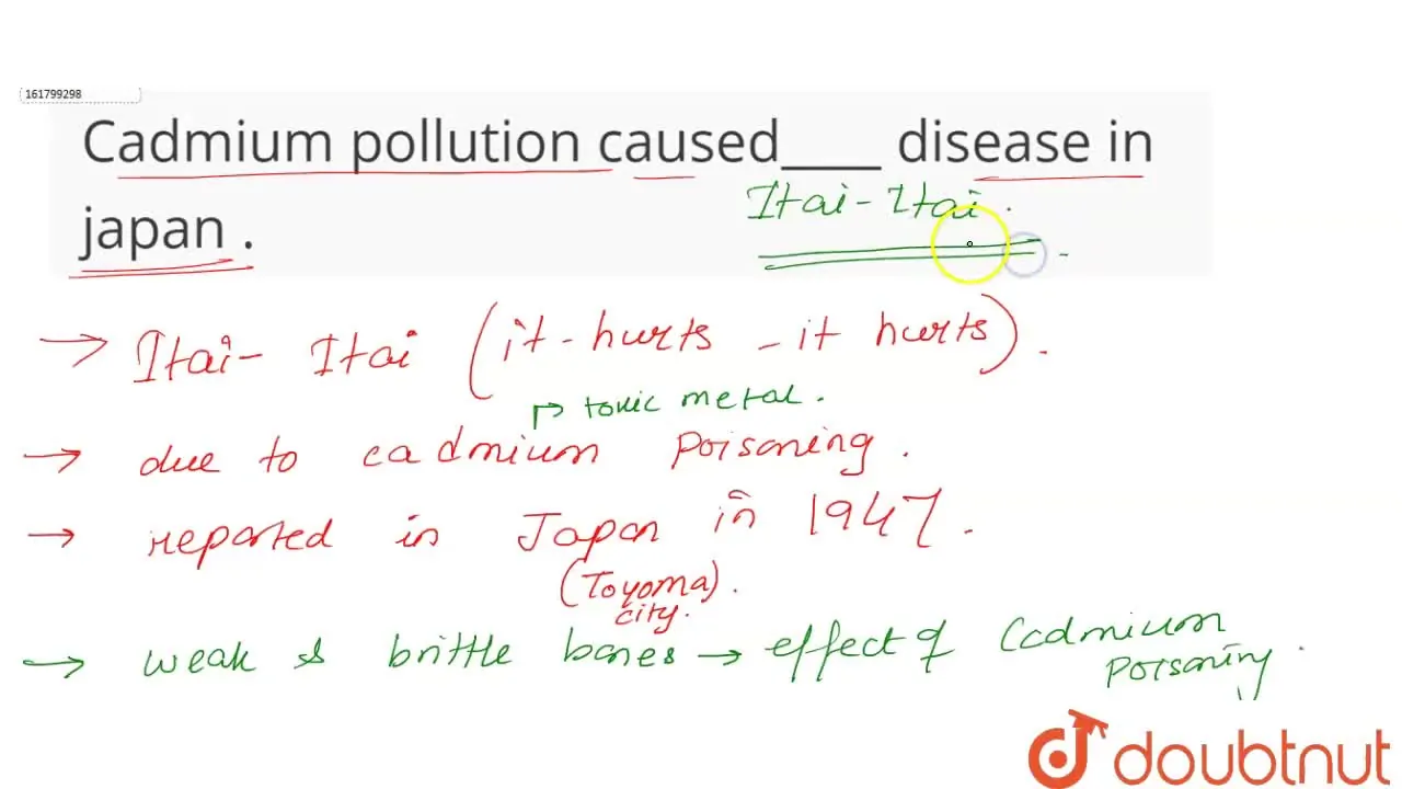 [Bengali Solution] Cadmium pollution caused disease in japan
