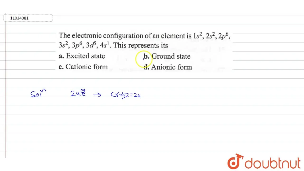 The electronic configuration of an element is 1s^(2)2s^(2)2p^(6)3s^(2)