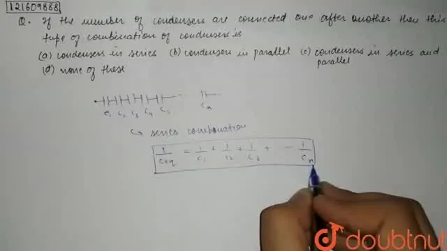 If the number of condensers are connected one after another then this