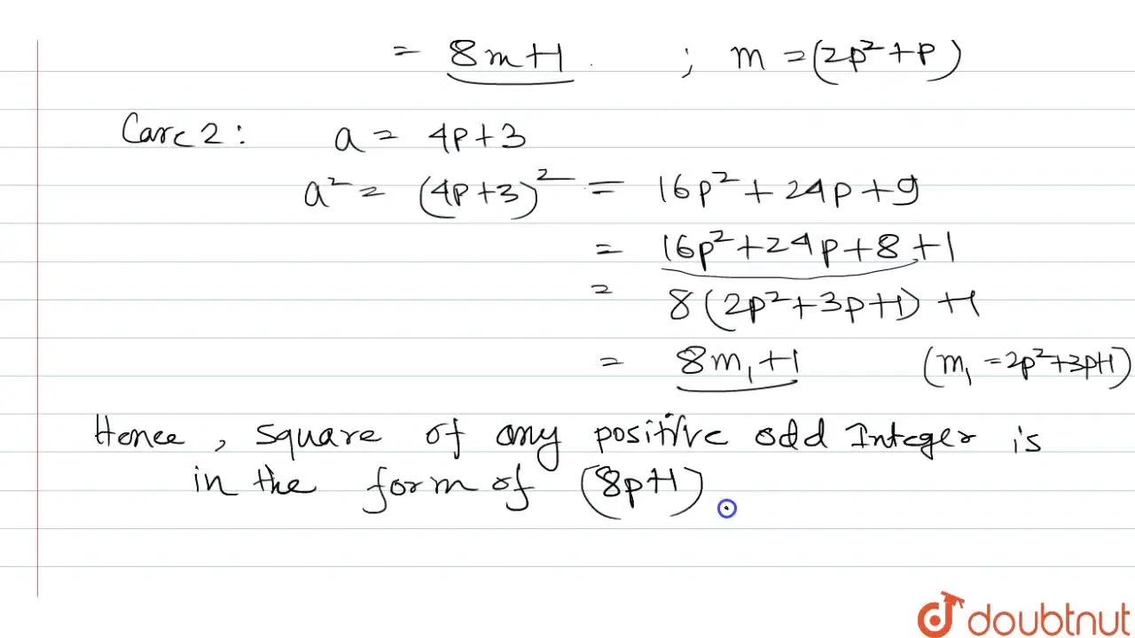 [Bengali] Prove that the square of an odd integer can be expressed in