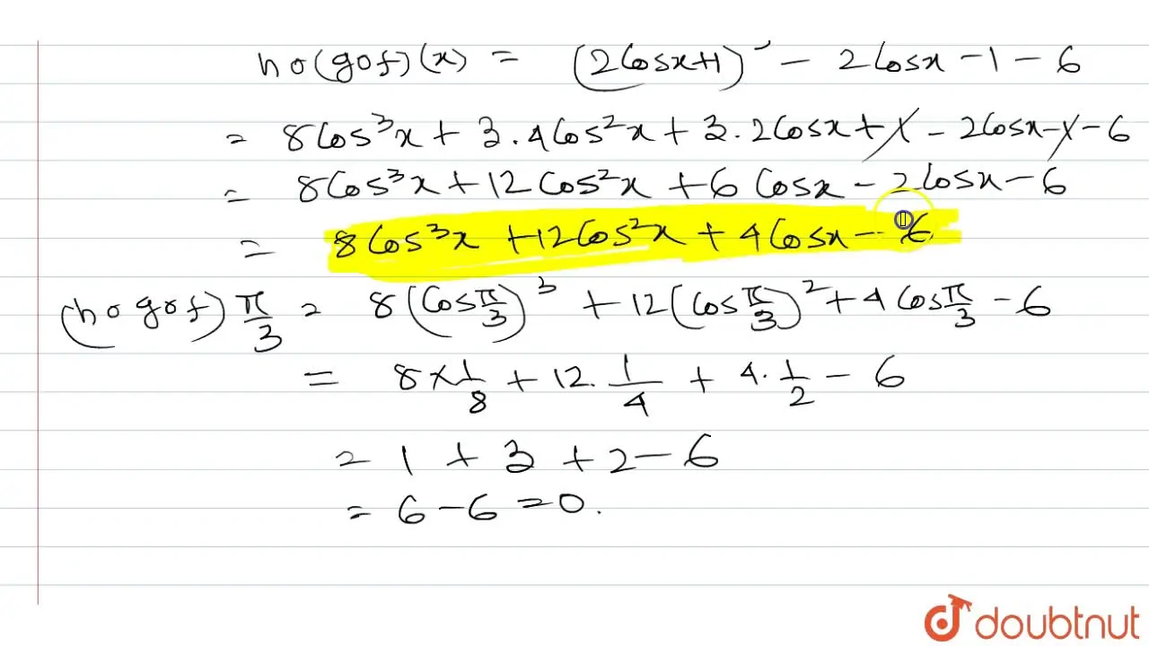 [Bengali] Let the functions f: RR rarr RR , g: RR rarr RR and h: RR ra