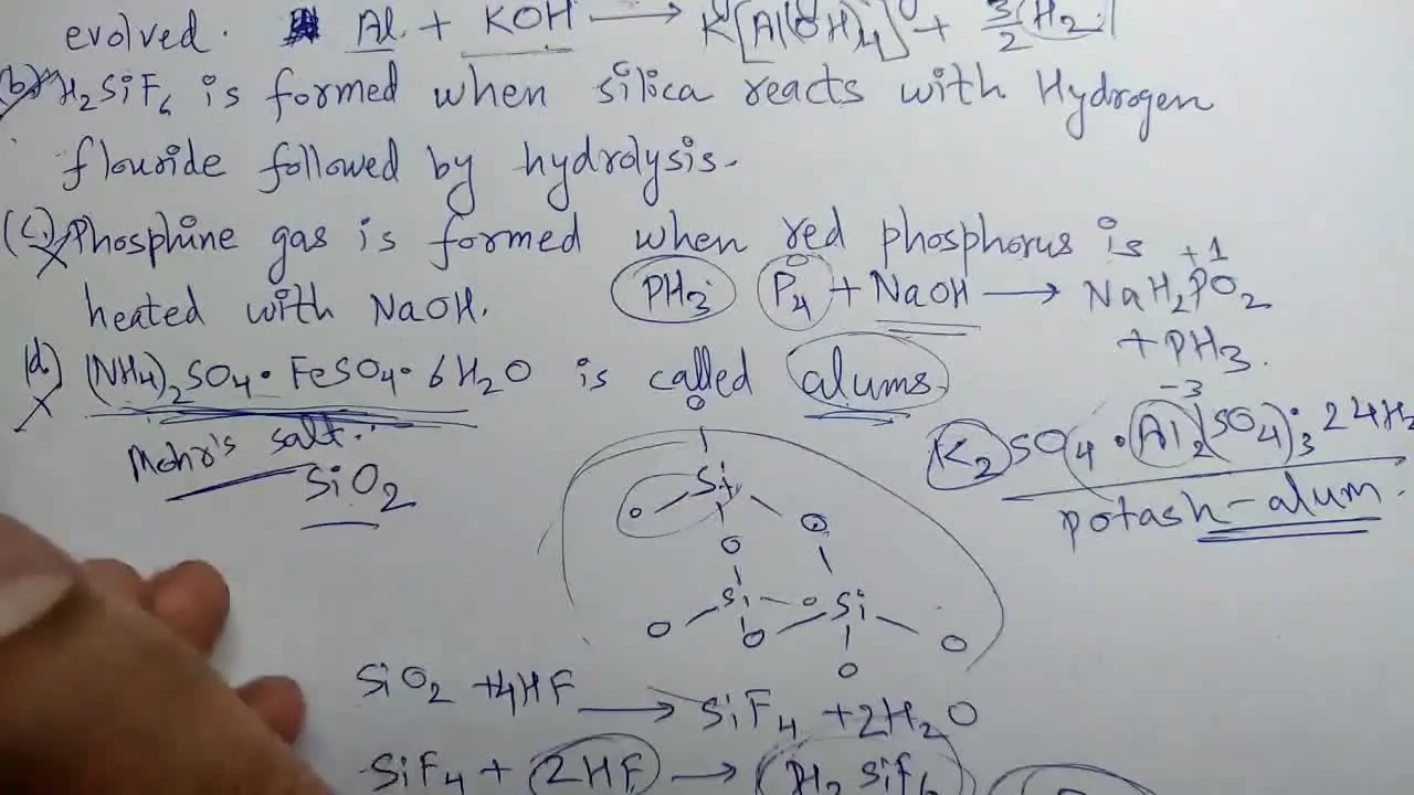 Phosphine gas is formed when red phosphorus is heated with NaOH