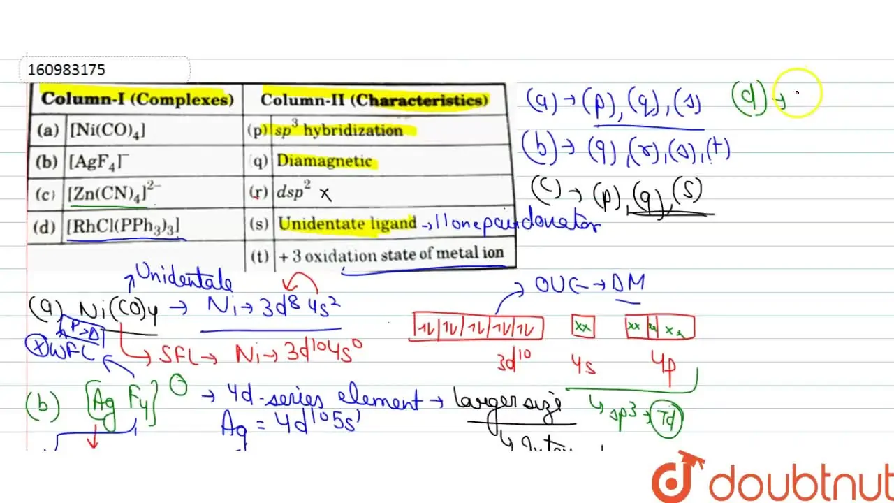Match the following columns