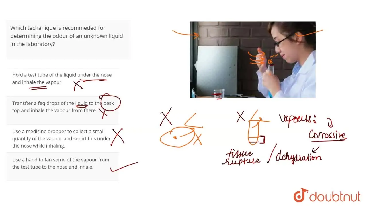 Use a medicine dropper to collect a small quantity of the vapour and s