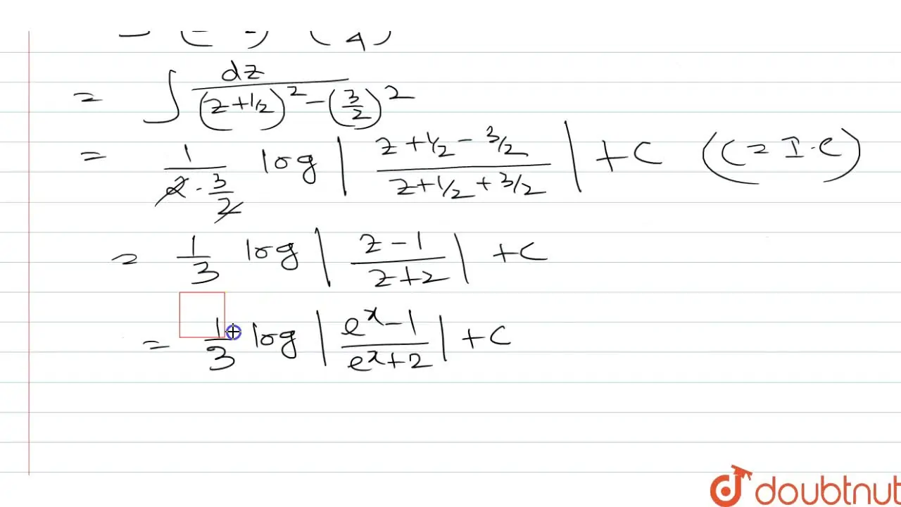 [Bengali] int (e^(x)dx)/(e^(2x)+e^(x)-2)