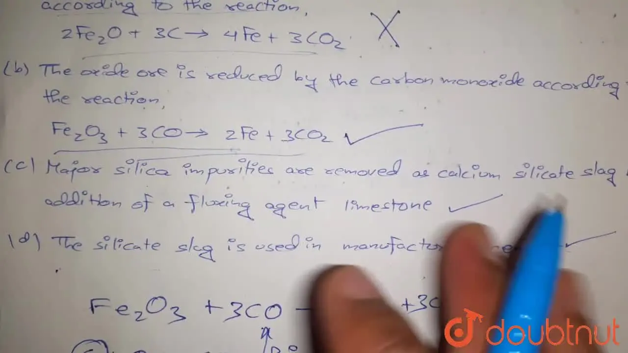 Major silica impurities are removed as calcium silicate slag by additi