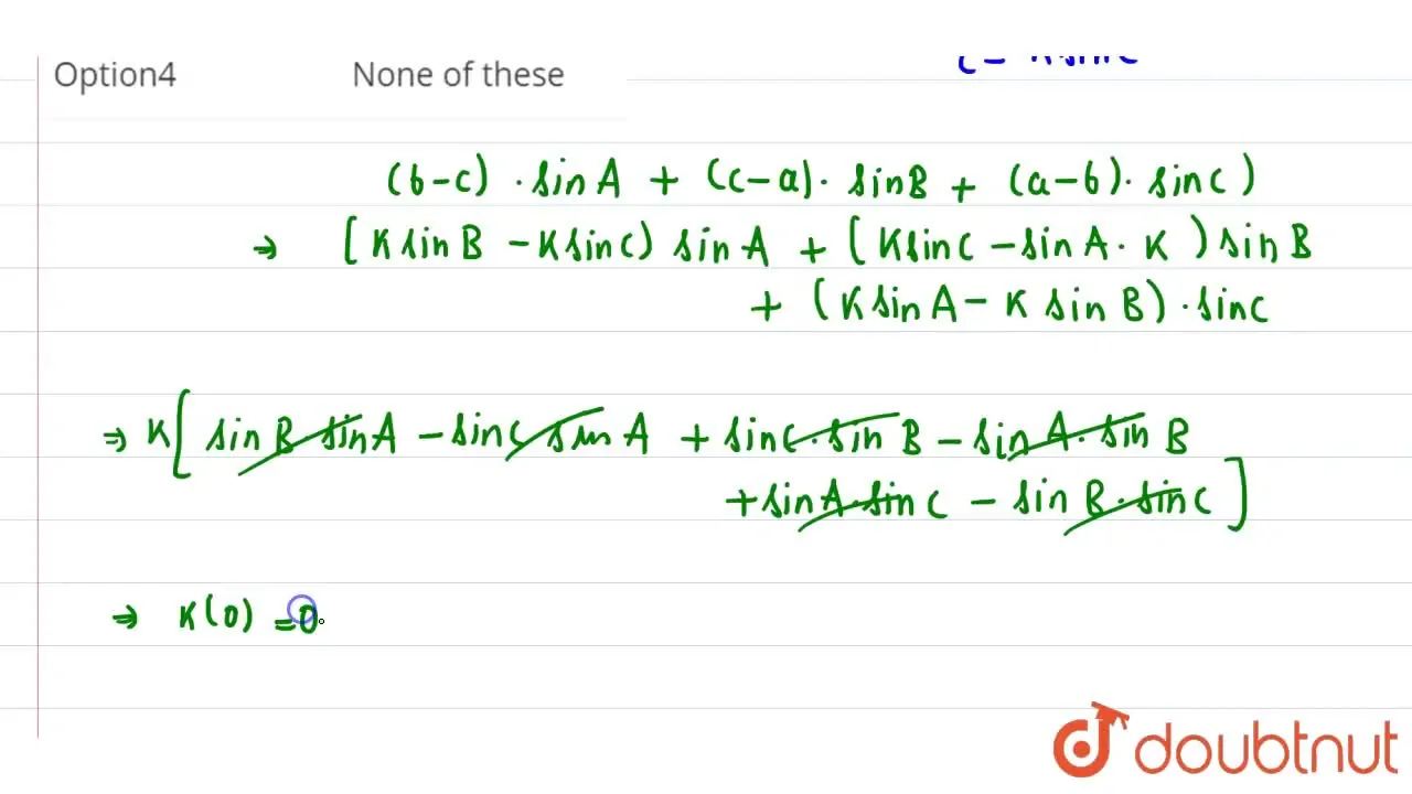 In triangle ABC, (b-c)sin A+(c-a) sin B+( a-b) sin C=