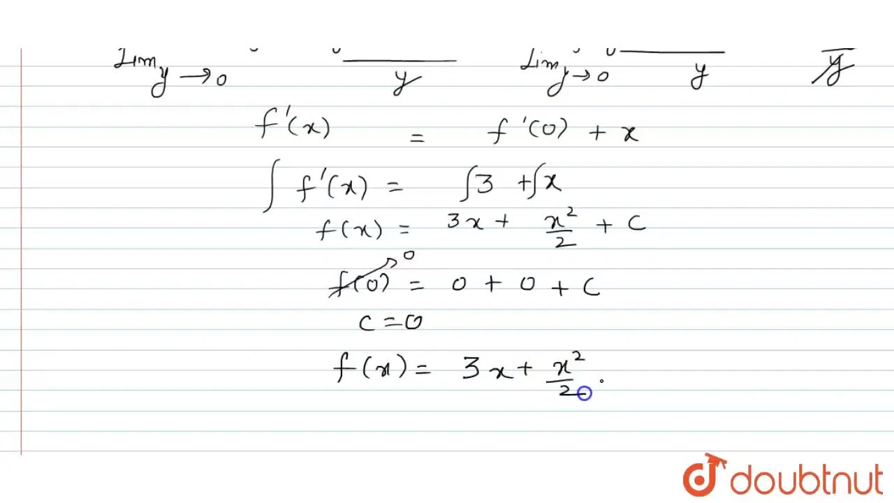 Suppose that f is a differentiable function with the property that f(x