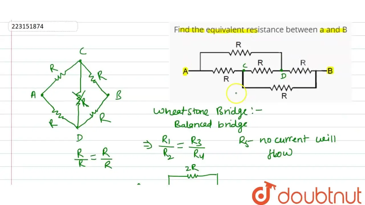 Find the equivalent resistance between a and B