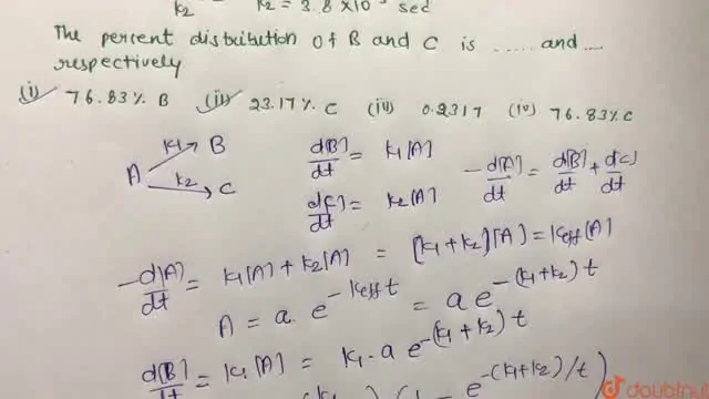 A substance undergoes first order decomposition. The decomposition fol