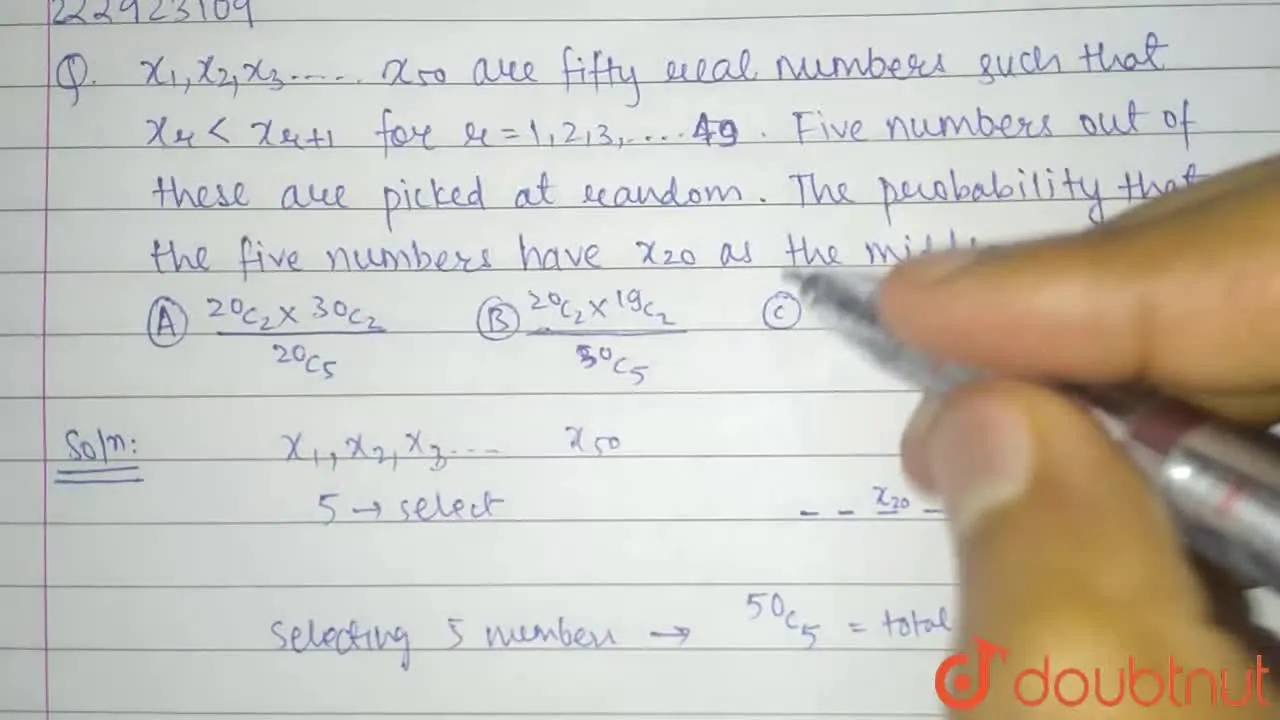 x(1) , x(2) , x(3)… . x(50) are fifty real numbers such that x(r) lt x