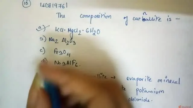 [Bengali] The composition of carnallite is