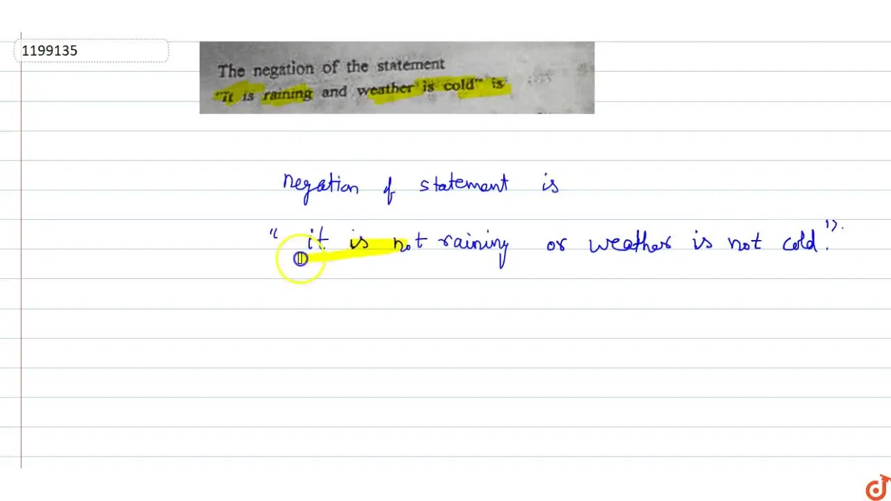 It is not raining or weather is not cold.