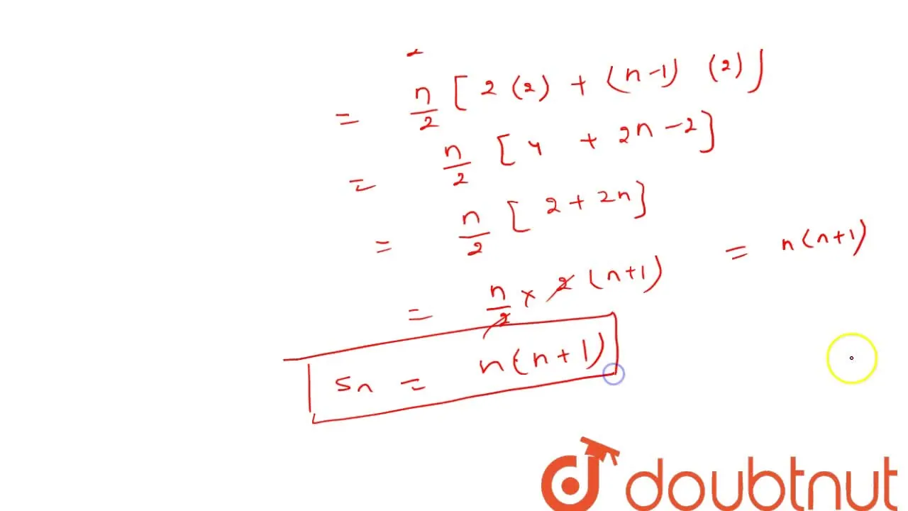 Write the sum of first n even natural numbers.