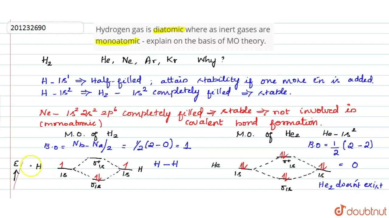 [Tamil] Hydrogen gas is diatomic where as inert gases are monoatomic