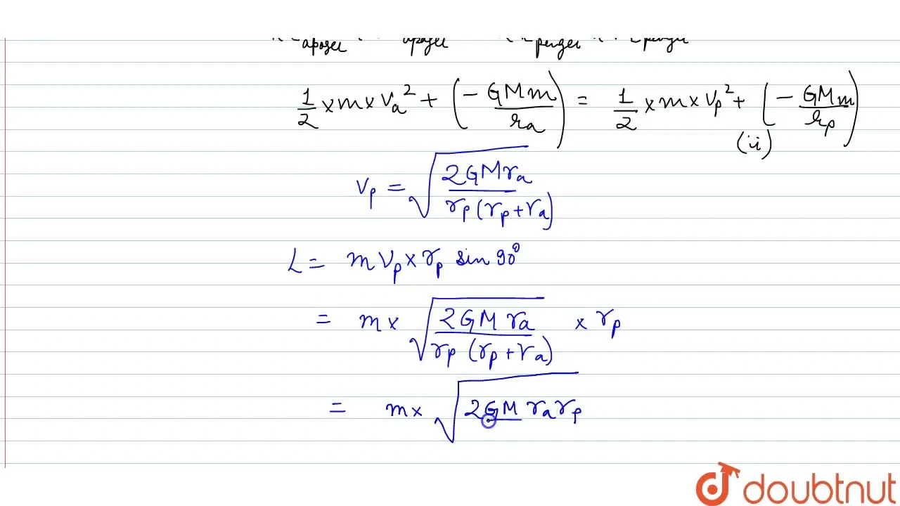 A planet of mass m revolves in elliptical orbit around the sun of mass