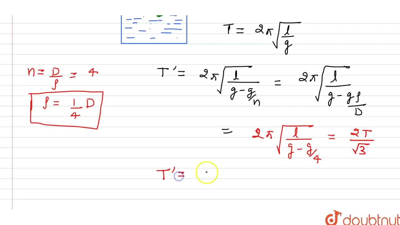 A simple pendulum with a metallic bob has a time period T.The bob is n