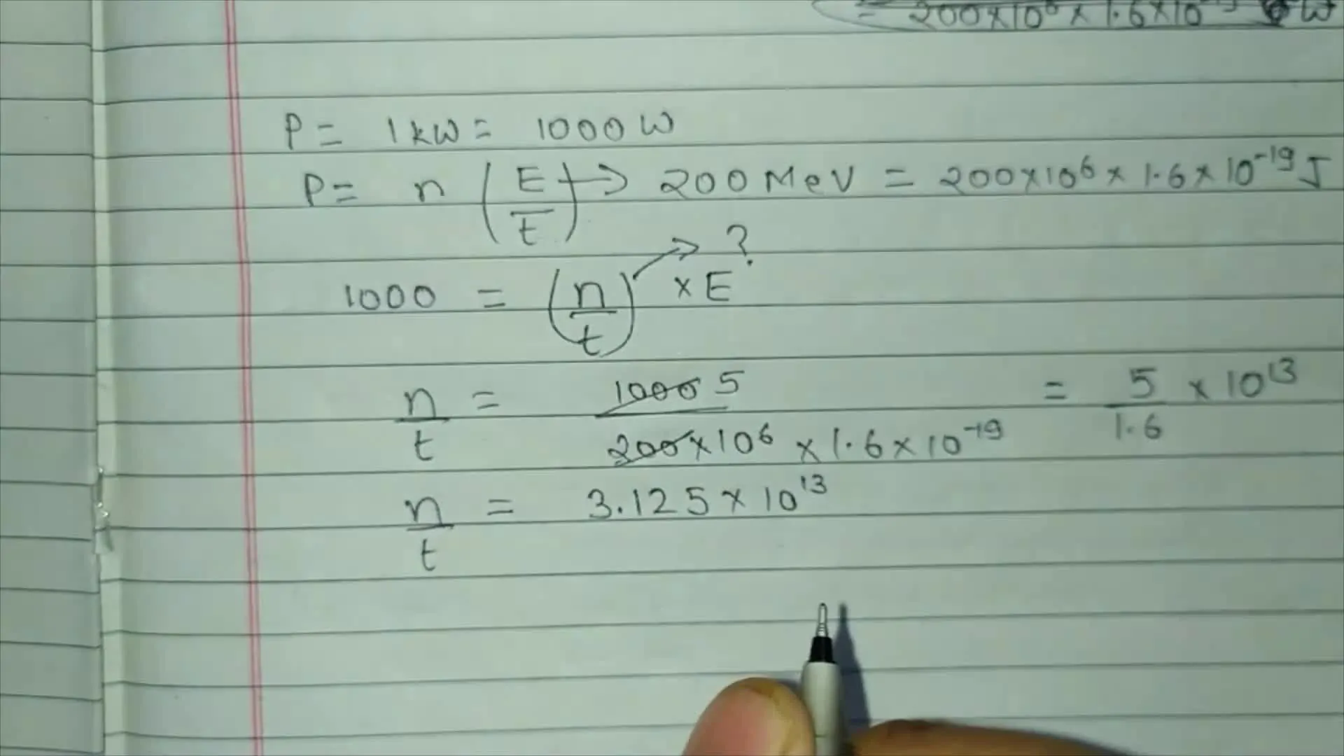 If 200 MeV energy is released in the fission of a single nucleus of