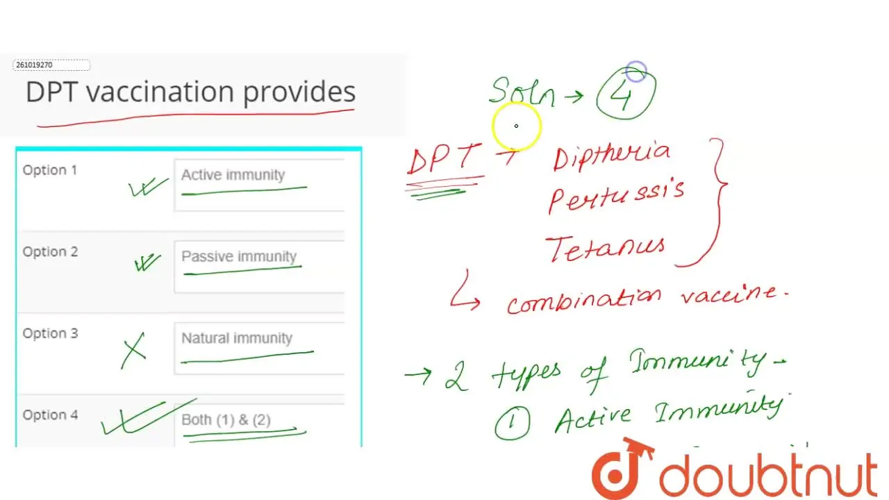 DPT vaccination provides