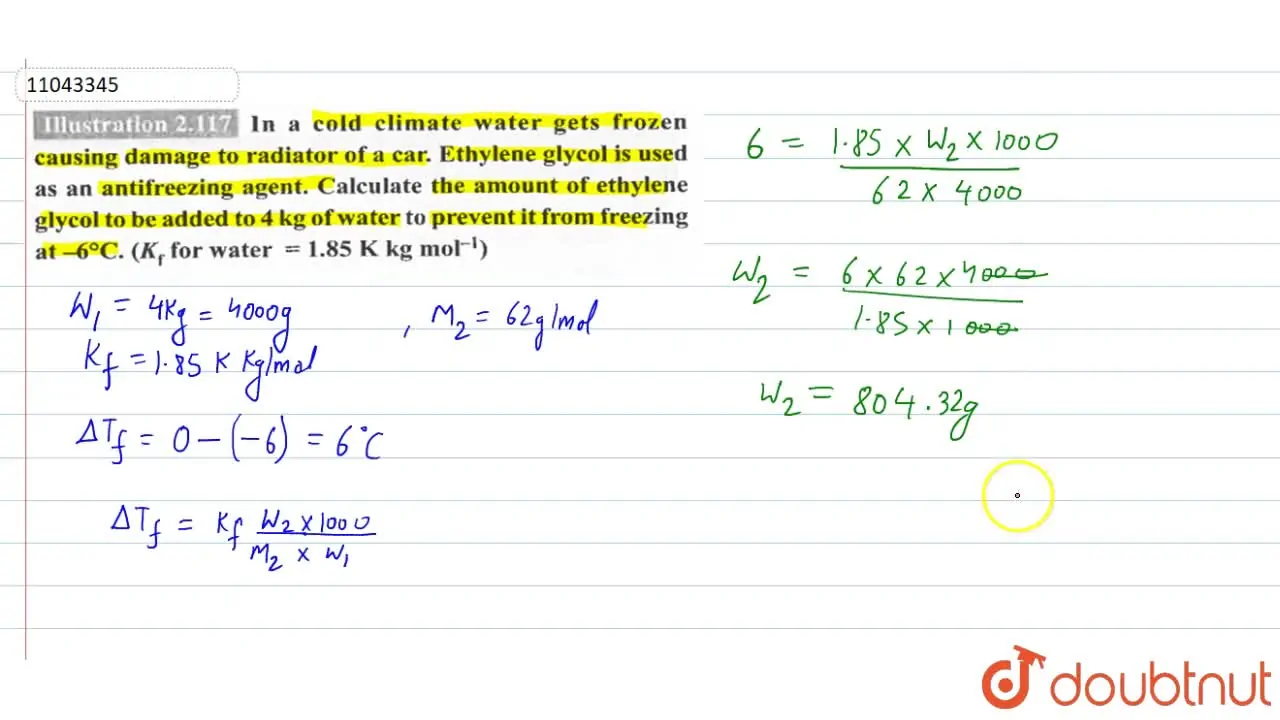 In a cold climate water gets frozen causing damage to radiator of a ca