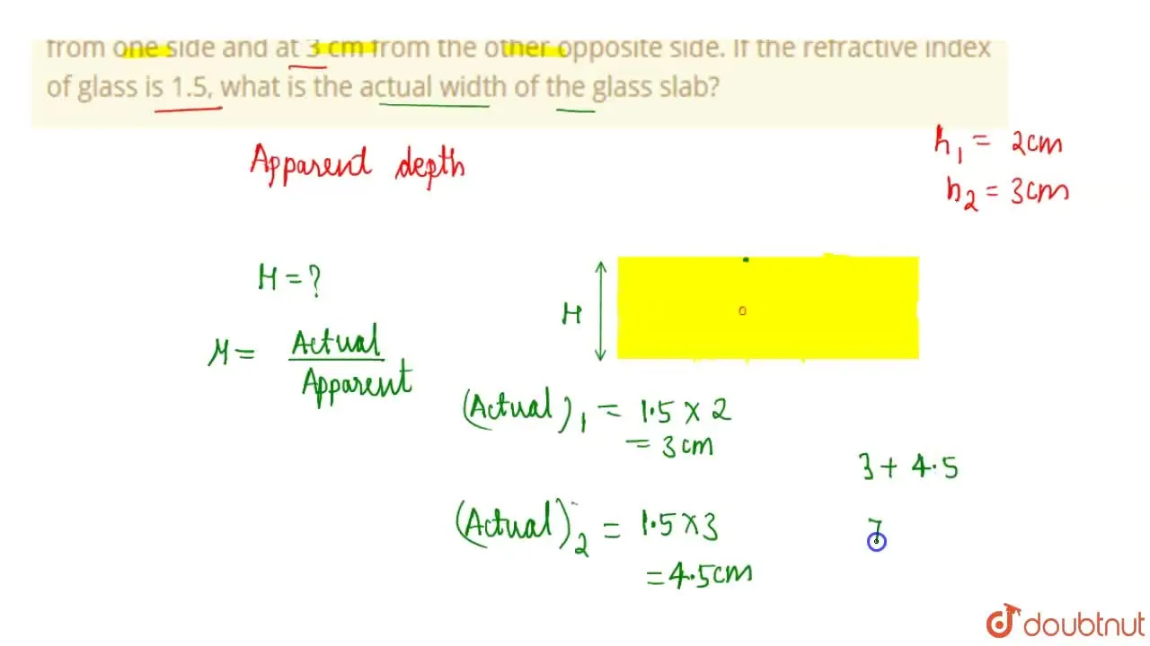 An air bubble trapped inside a rectangular glass slab (cuboid) appear