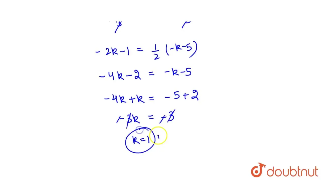 Find the value of k such that 3x^(2)+2kx+x-k-5 has the sum of zeros as