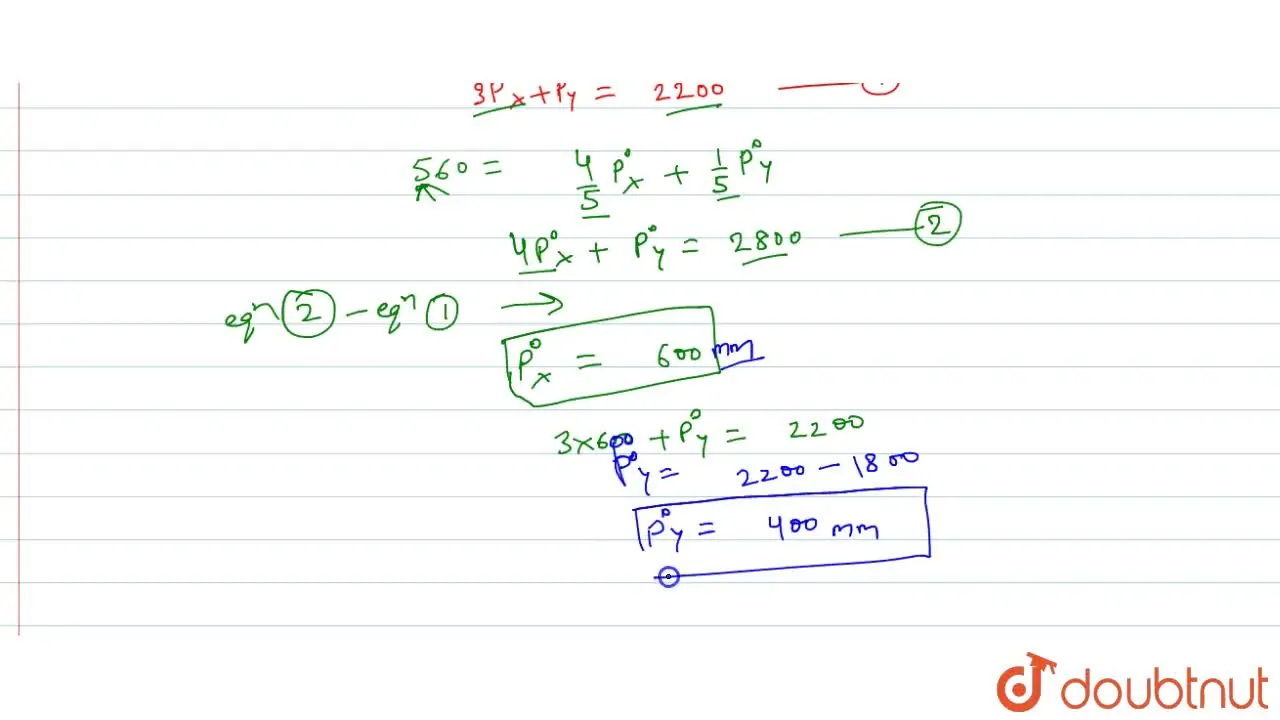 Two liquids X and Y one mixing form an ideal solution. At 30^(@)C the