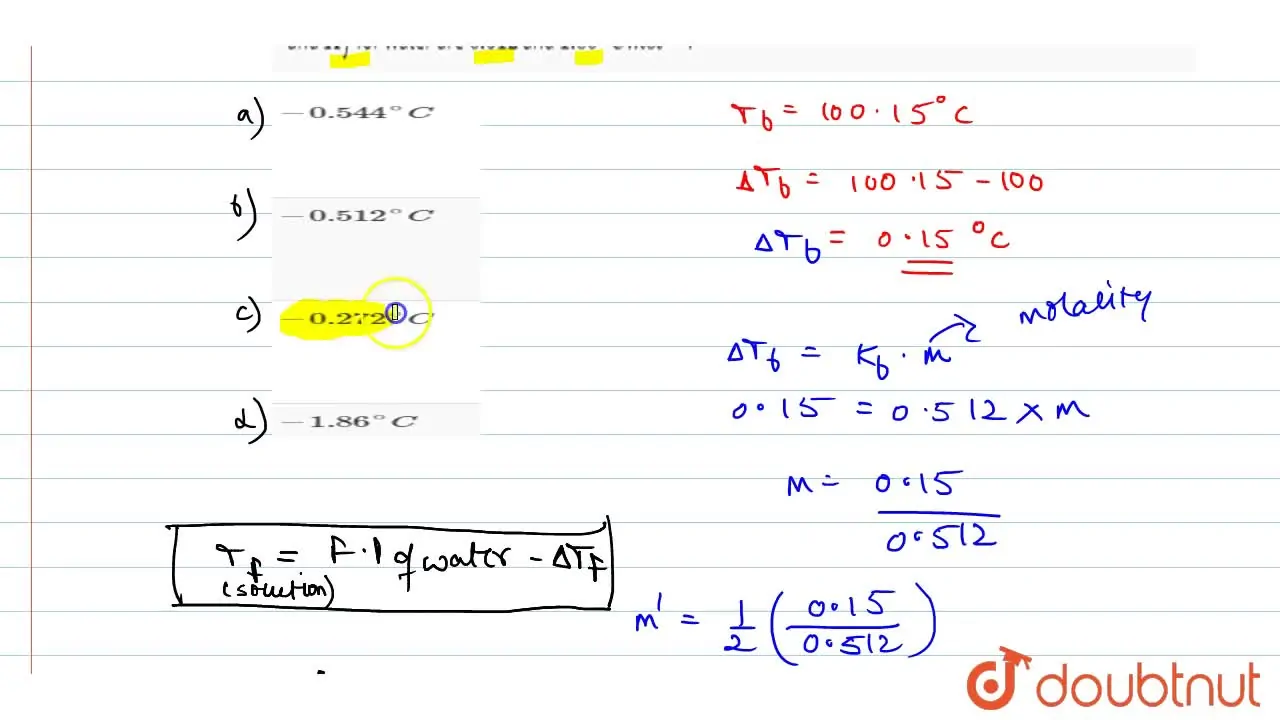 The boiling point of an aqueous solution of a non-volatile solute is 1