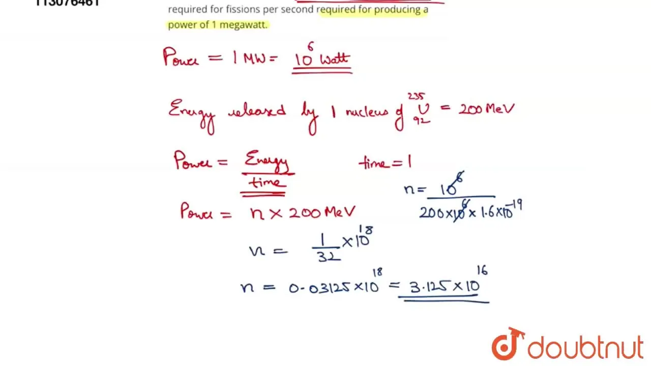 200 MeV energy is released when one nnucleus of .^(235)U undergoes fis