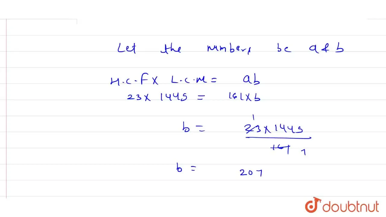 The HCF of two numbers is 23 and their LCM is 1449. If one of the numb