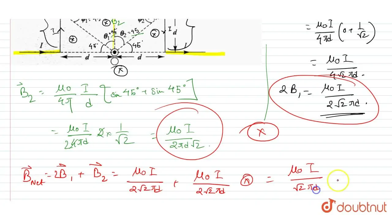 (mu(0))/(4pi)(I)/d(sin phi(1)+sin phi(2))