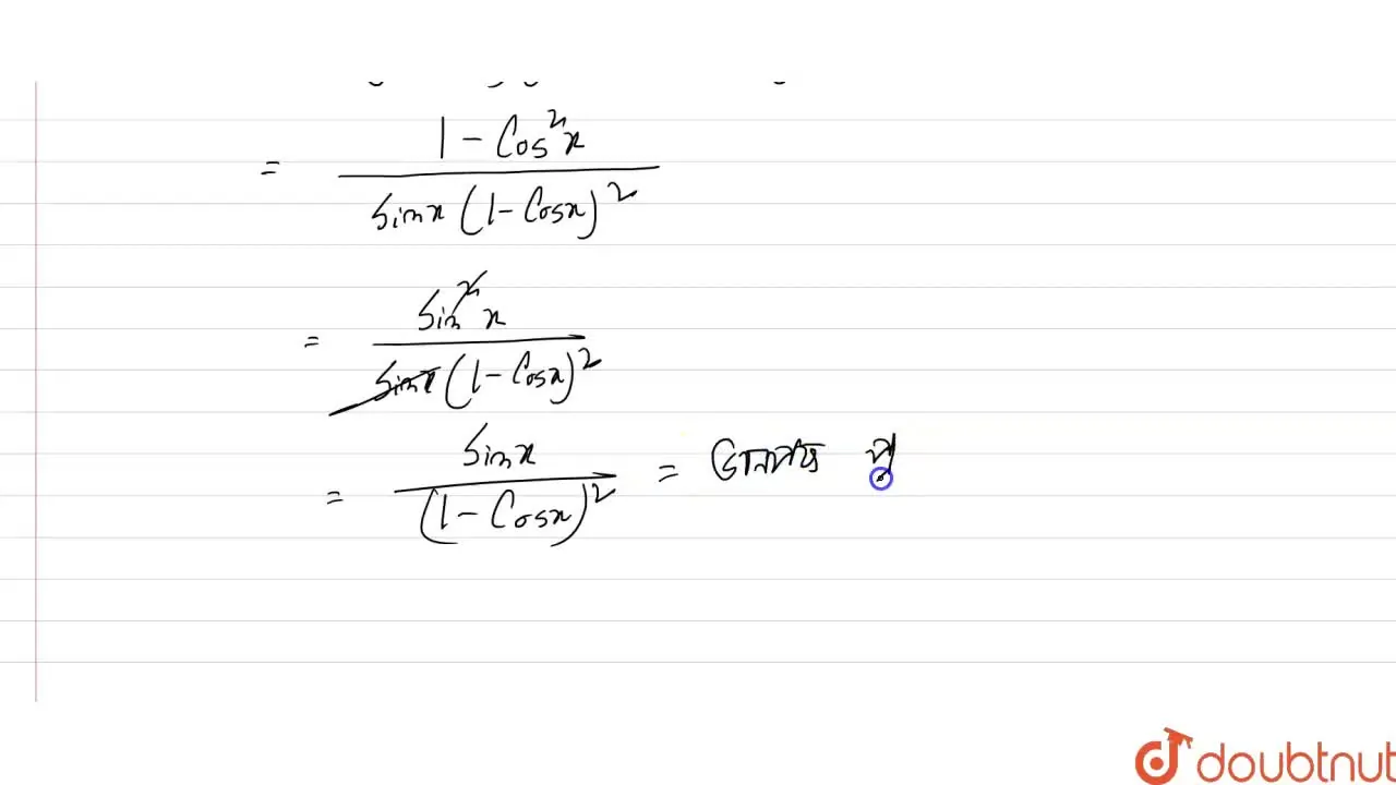 Y = cosecx+cotx , হলে দেখাও যে, (d^2y)/(dx^2) = (sinx)/(1-cosx)^2