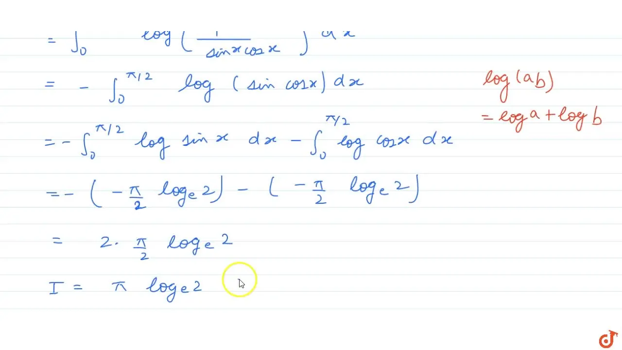 Prove that: int0^(pi//2)log|tanx+cotx|dx=pi(log)e2