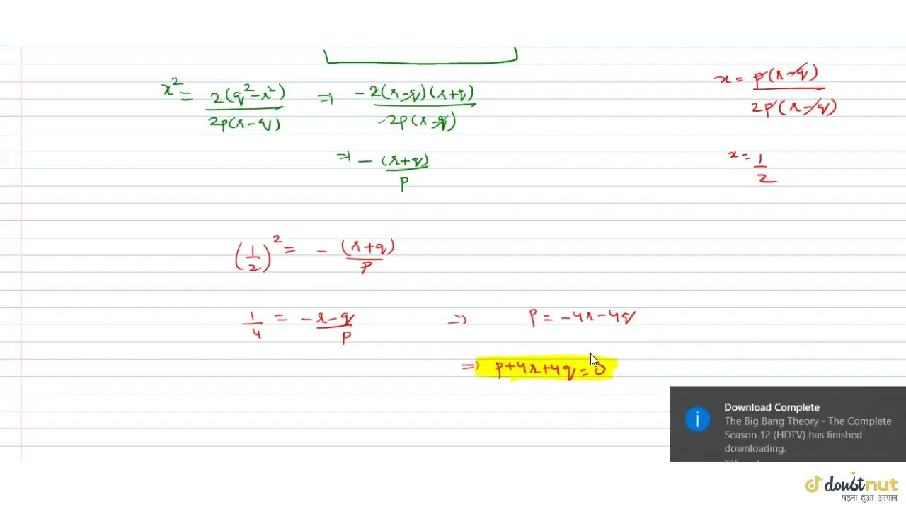 If the equations px^2+2qx+r=0 and px^2+2rx+q=0 have a common root then