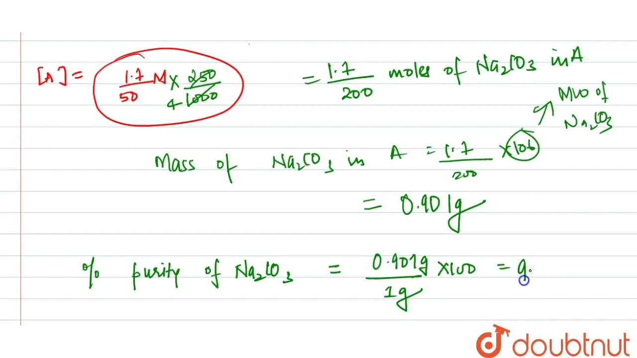 1 g of impure Na(2)CO(3) is dissolved in water and the solution is mad